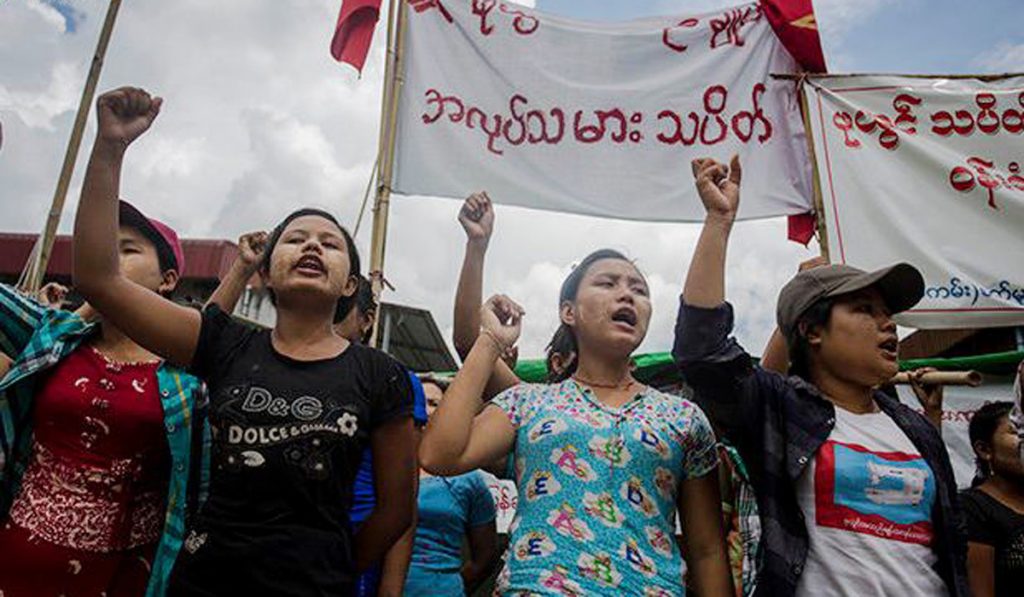 Myanmar: Workers Strike for 44th Day at Chinese-Owned Garment Factory ...